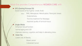 MUSTEVE Multivitamin for women | PPTX | Herbs and Supplements ...
