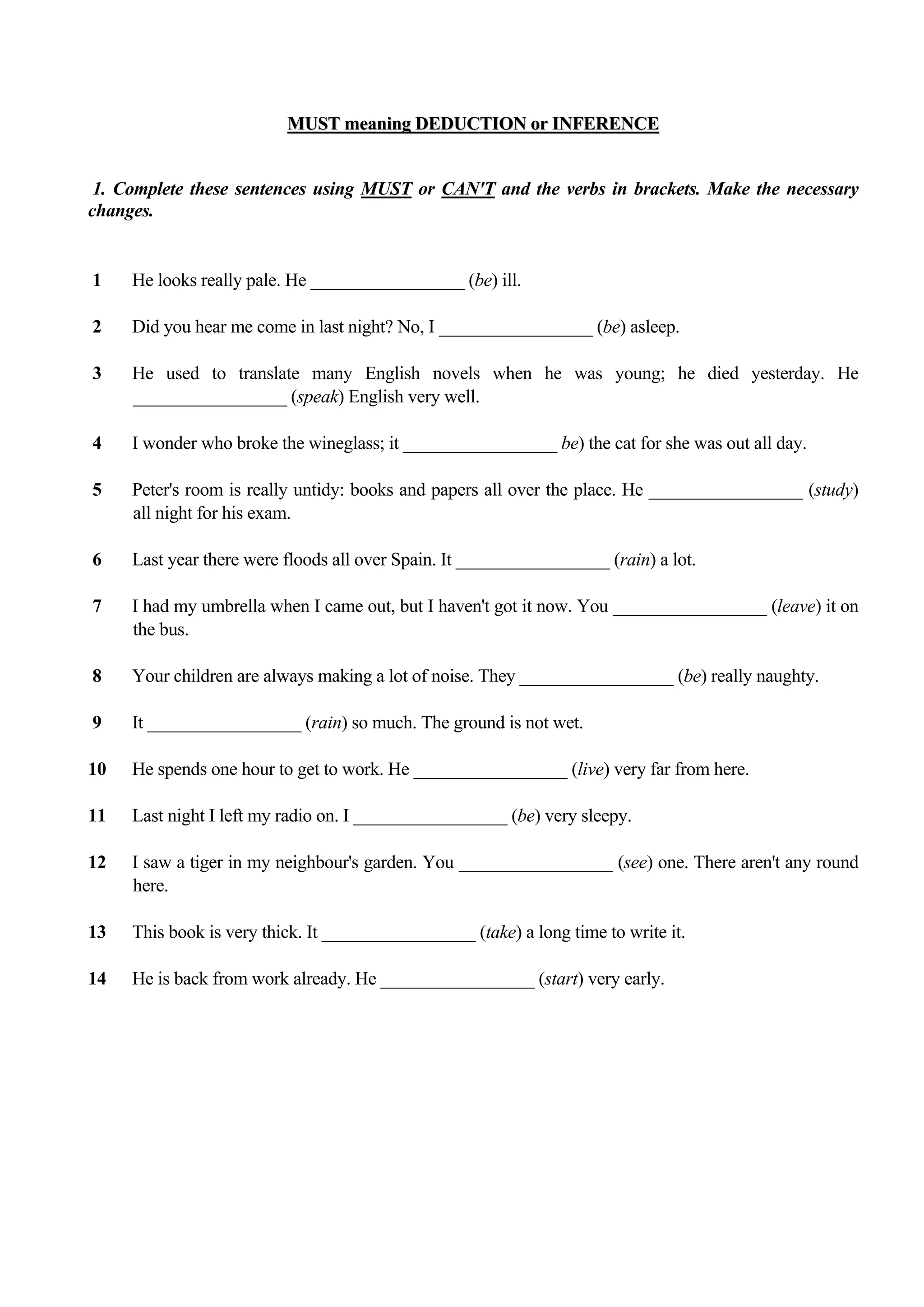 Must Exercises | PDF