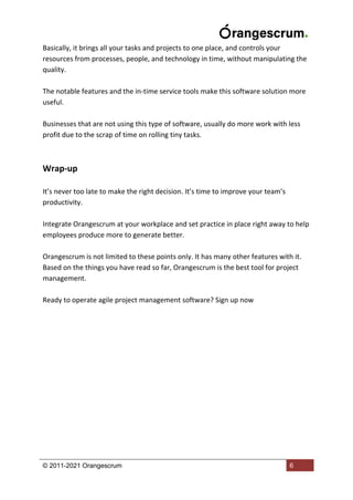 Must Have Features in a Project Management Software | PDF