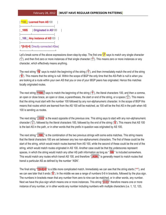 Regular Expression Patterns Pdf