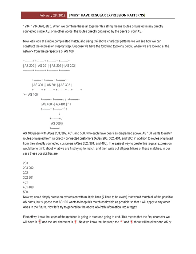 Regular Expression Patterns | PDF