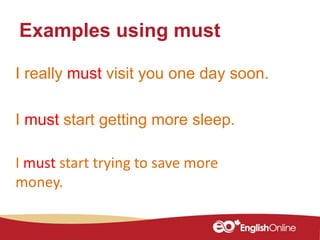 Must, have to and should | PPTX