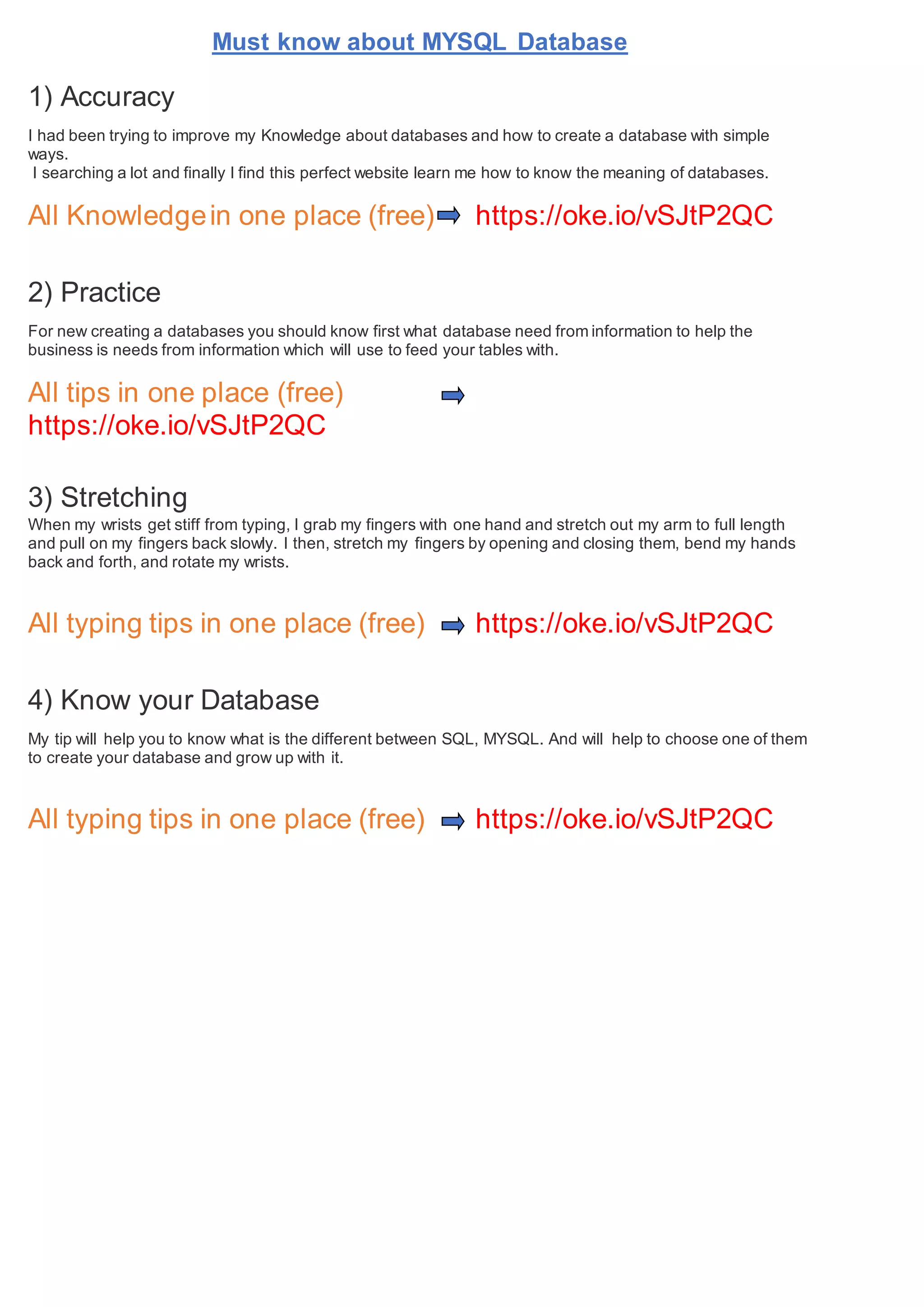 Must know about databases | DOCX | Databases | Computer Software and Applications