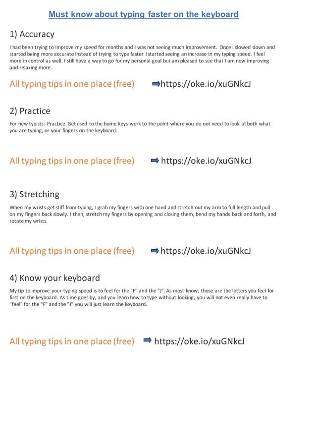 Must know about typing faster on the keyboard... | DOCX