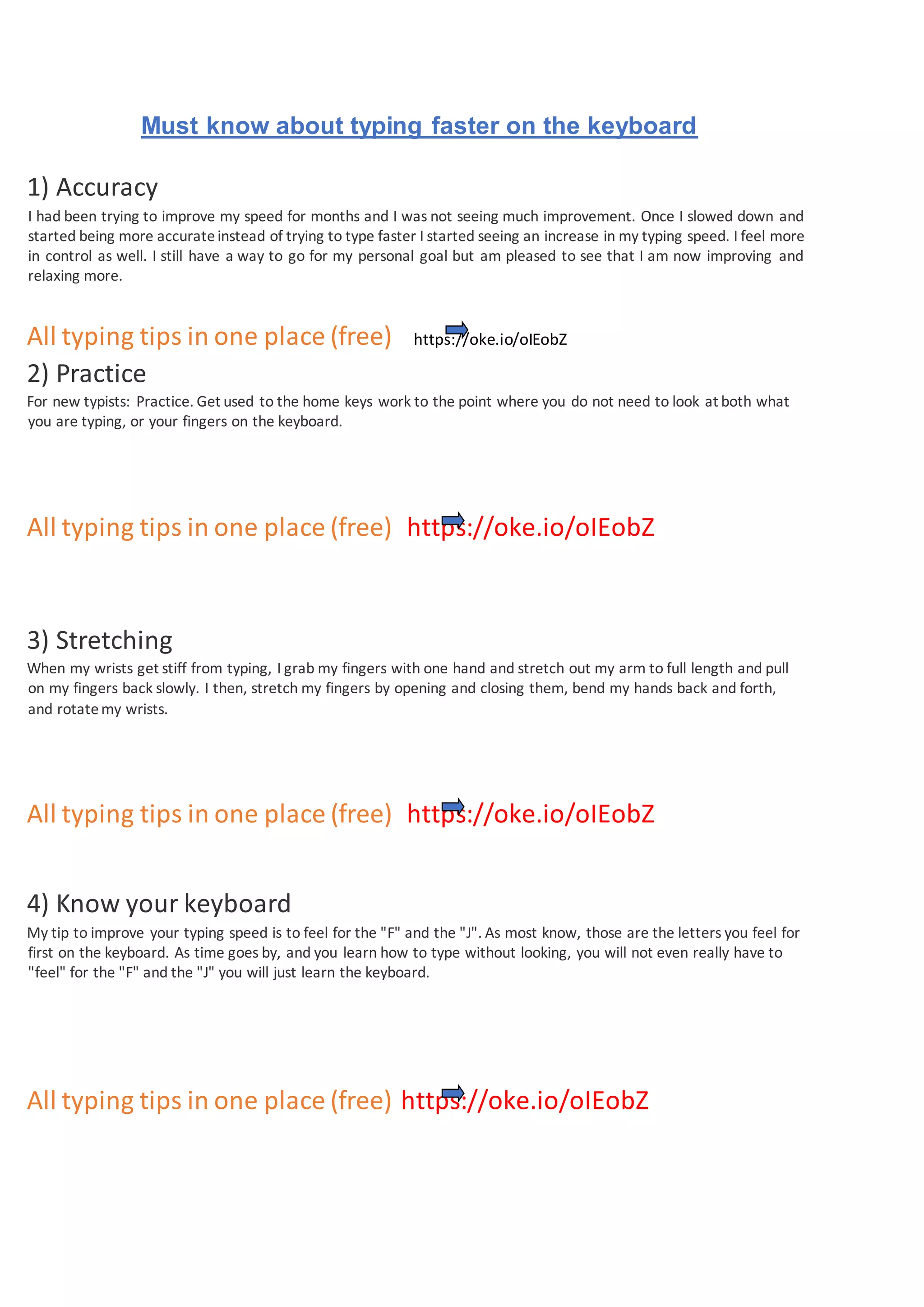 Must know about typing faster on the keyboard | PDF
