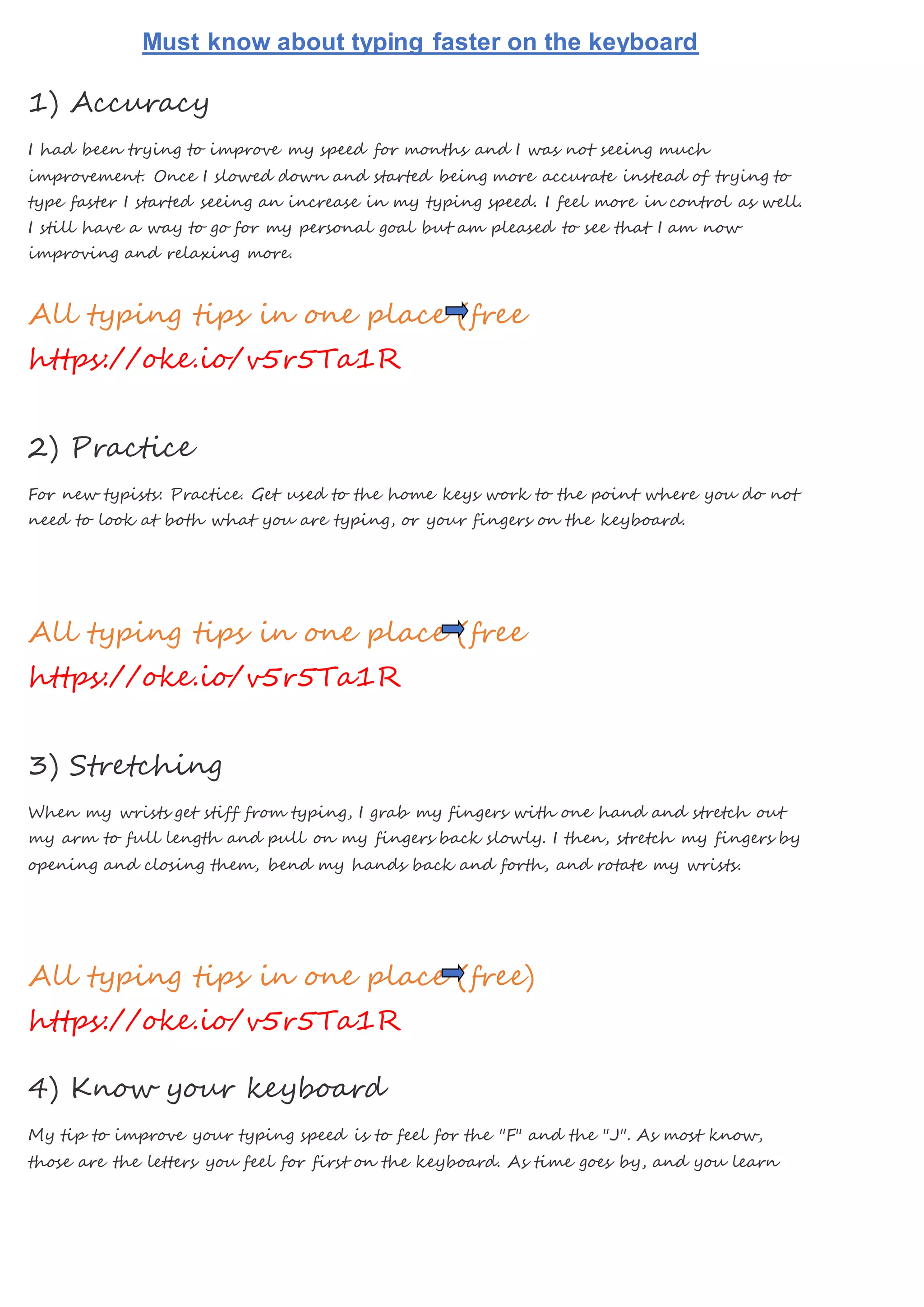 Must know about typing faster on the keyboard | PDF