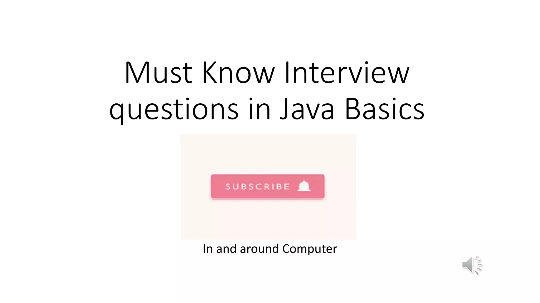 Must Know Interview questions in Java.pptx