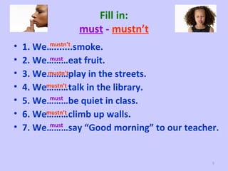 Must mustn't 5a | PPT