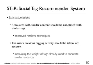 An IR-based approach to Tag Recommendation" | PDF