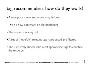 An IR-based approach to Tag Recommendation" | PDF