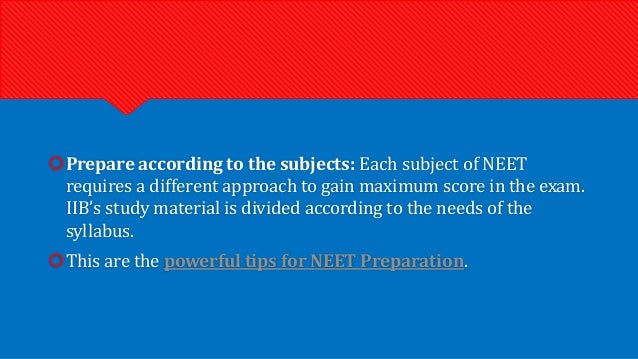 Must Read Powerful Tips for NEET Preparation | PPT