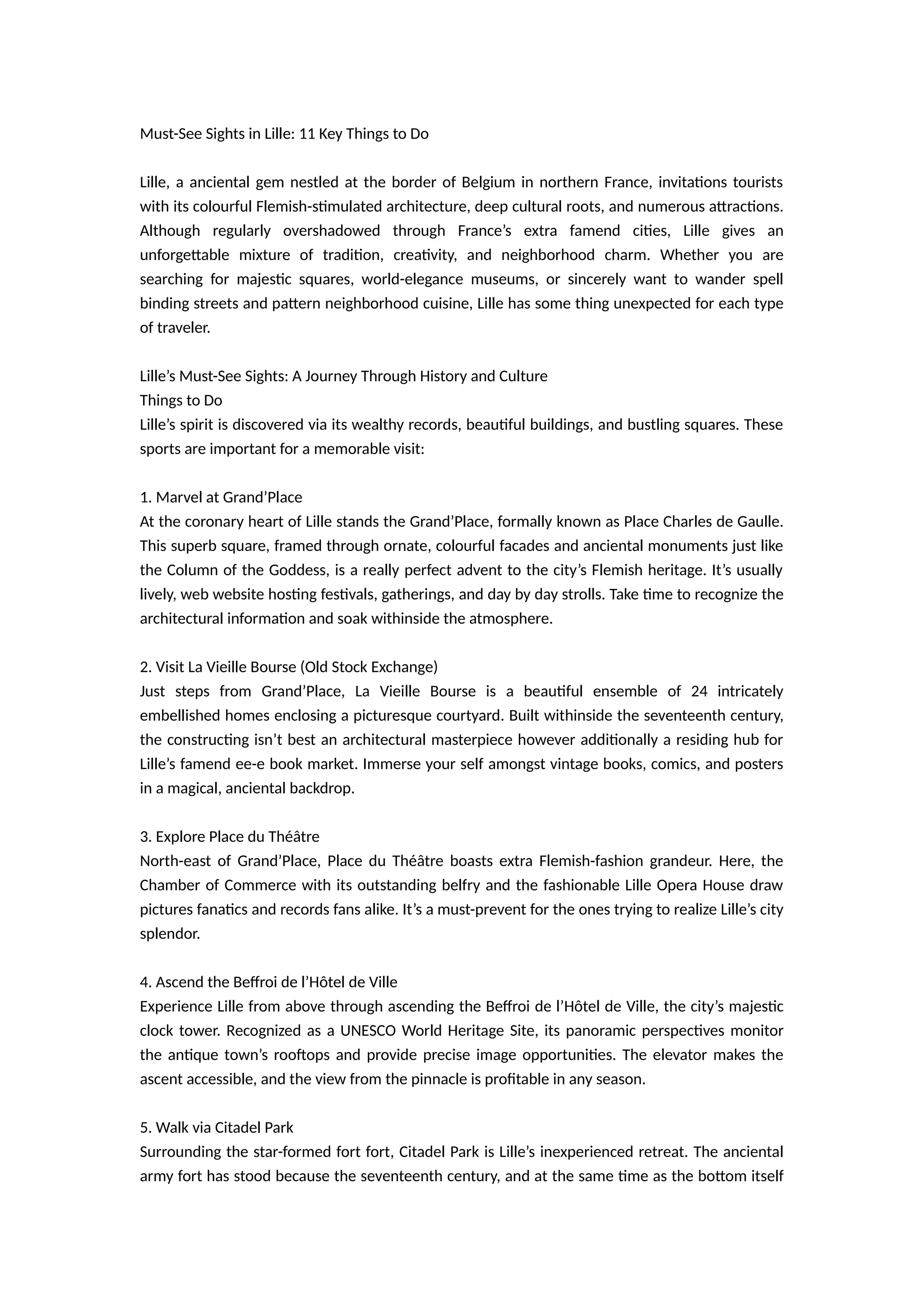 MustSee Sights in Lille：11 Key Things to Do.docx