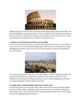 Must visit places in Italy | PDF