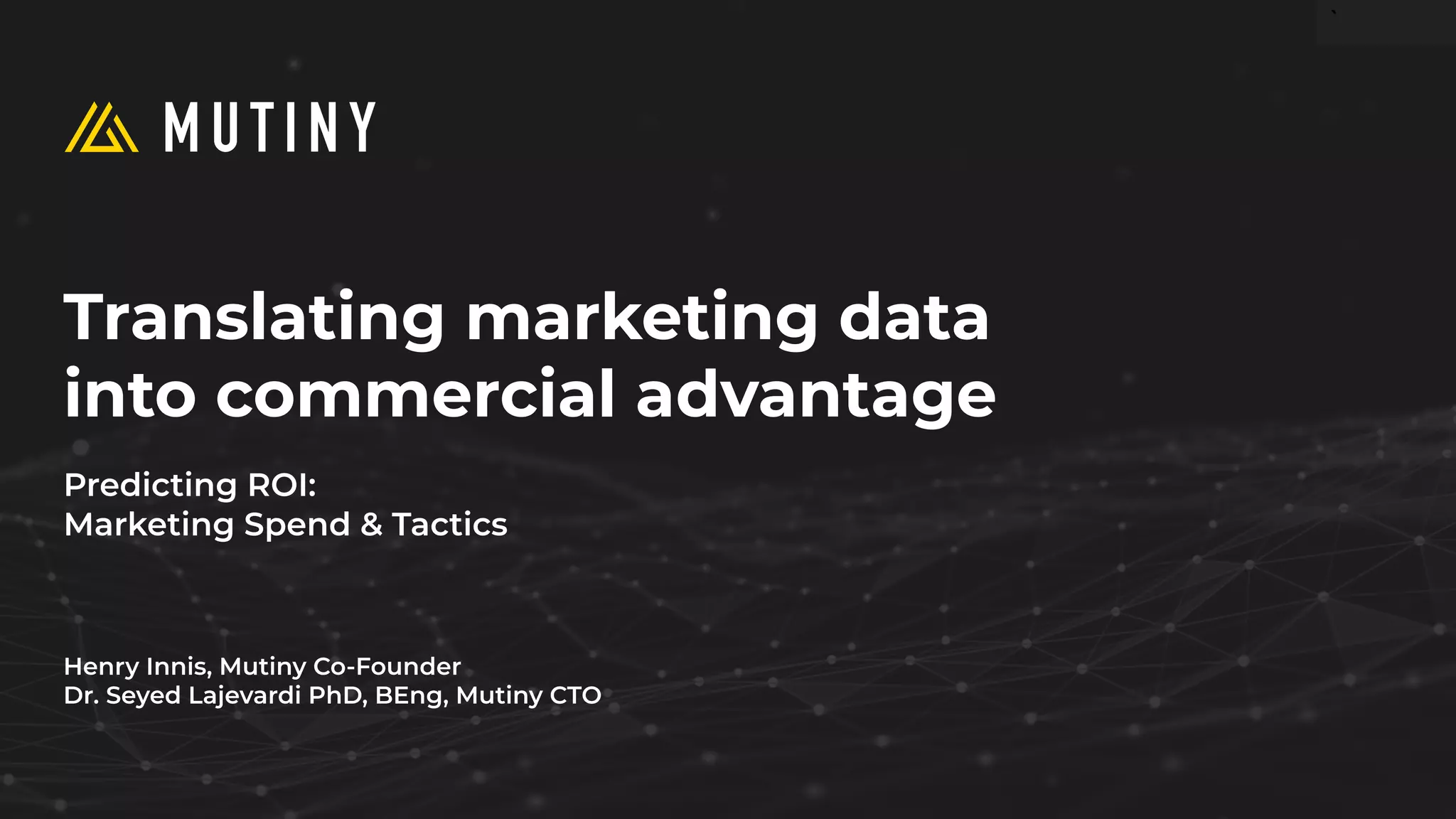 Henry Innis' and Dr Seyed Lajevardi's presentation at Mumbrella MSIX | PDF