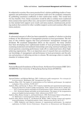 Local Government Management and Performance: A Review of Evidence | PDF