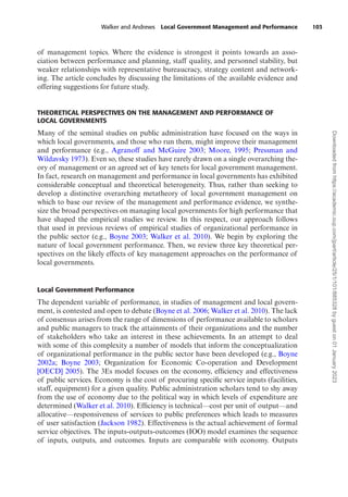 Local Government Management and Performance: A Review of Evidence | PDF