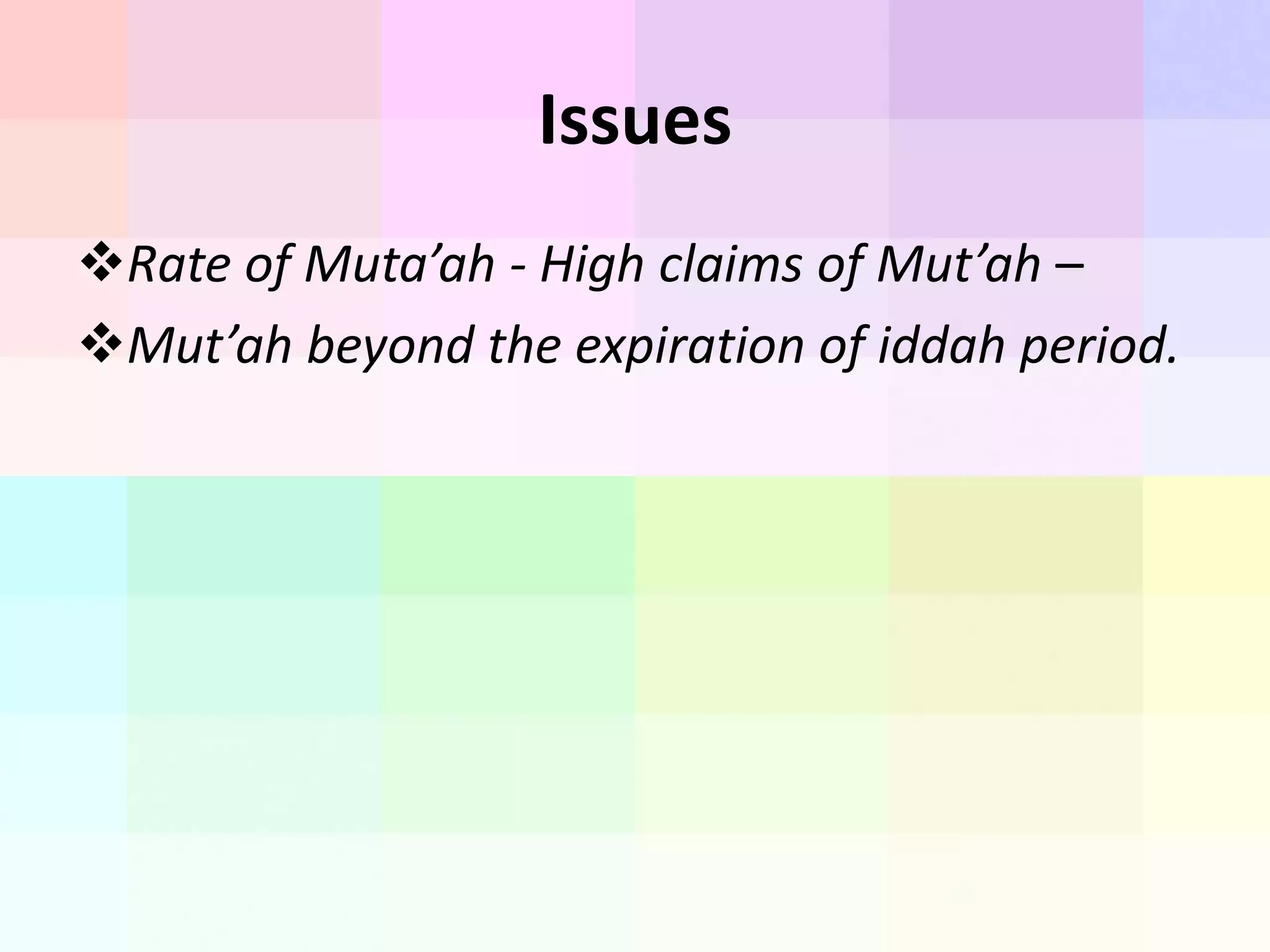 Mutaah consolatory or compensation | PPTX