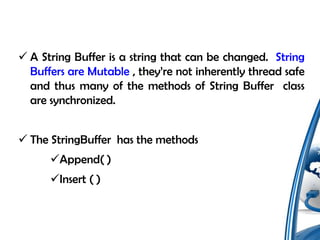 Mutable and immutable classes | PPT