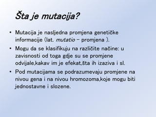 Mutacije | PPTX