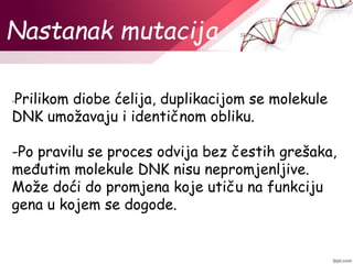 Mutacije | PPTX