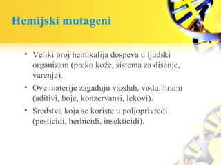 Mutageni; geni i kancer | PPT