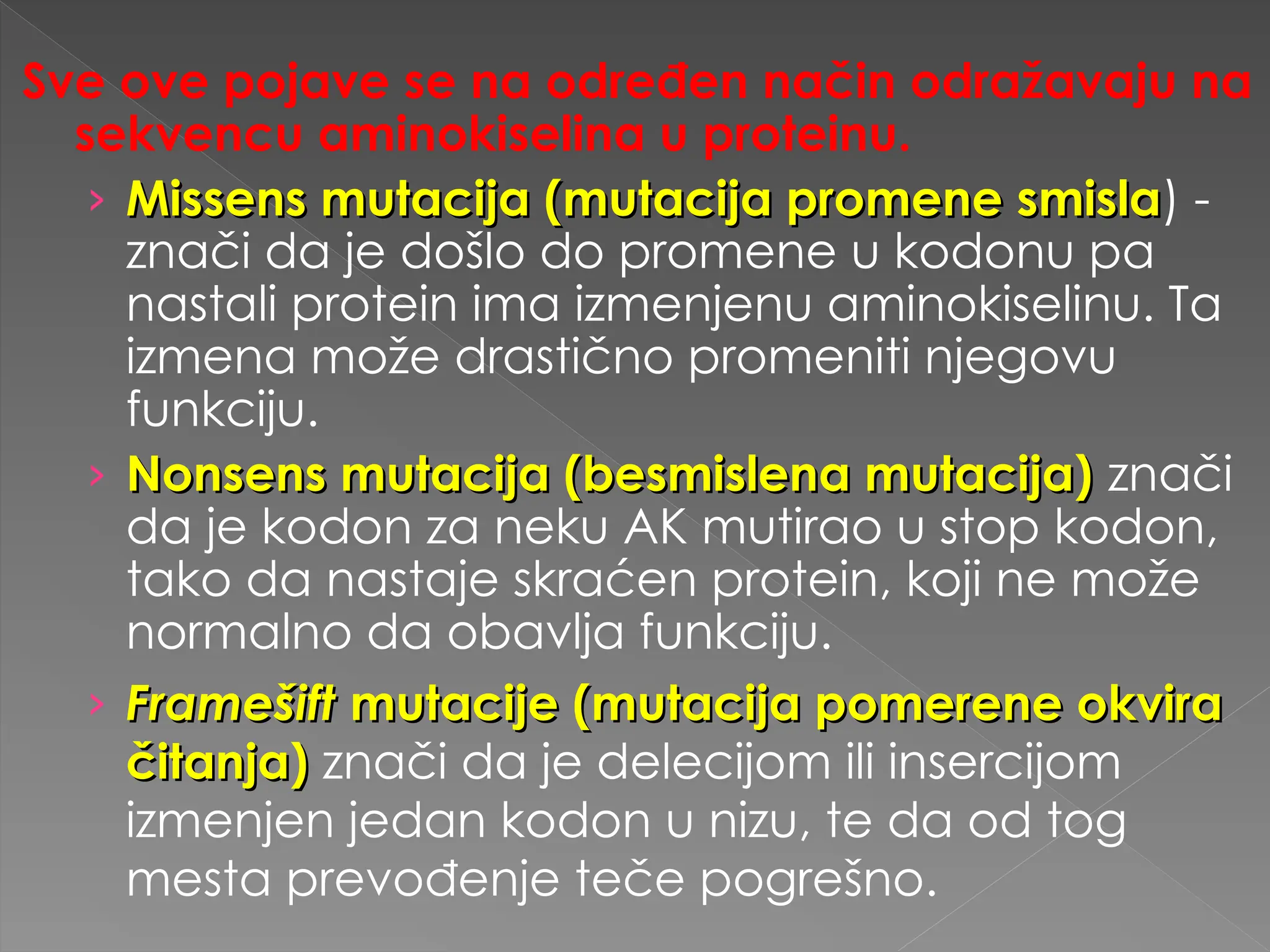MUTACIJE ppt sve.ppt за среднју школу је | PPT