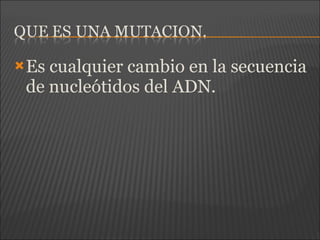 Mutacion Genetica | PPT