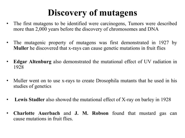 Mutagen | PPTX | Chemistry | Science