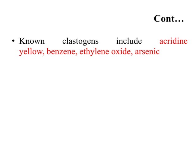 Mutagen | PPTX | Chemistry | Science