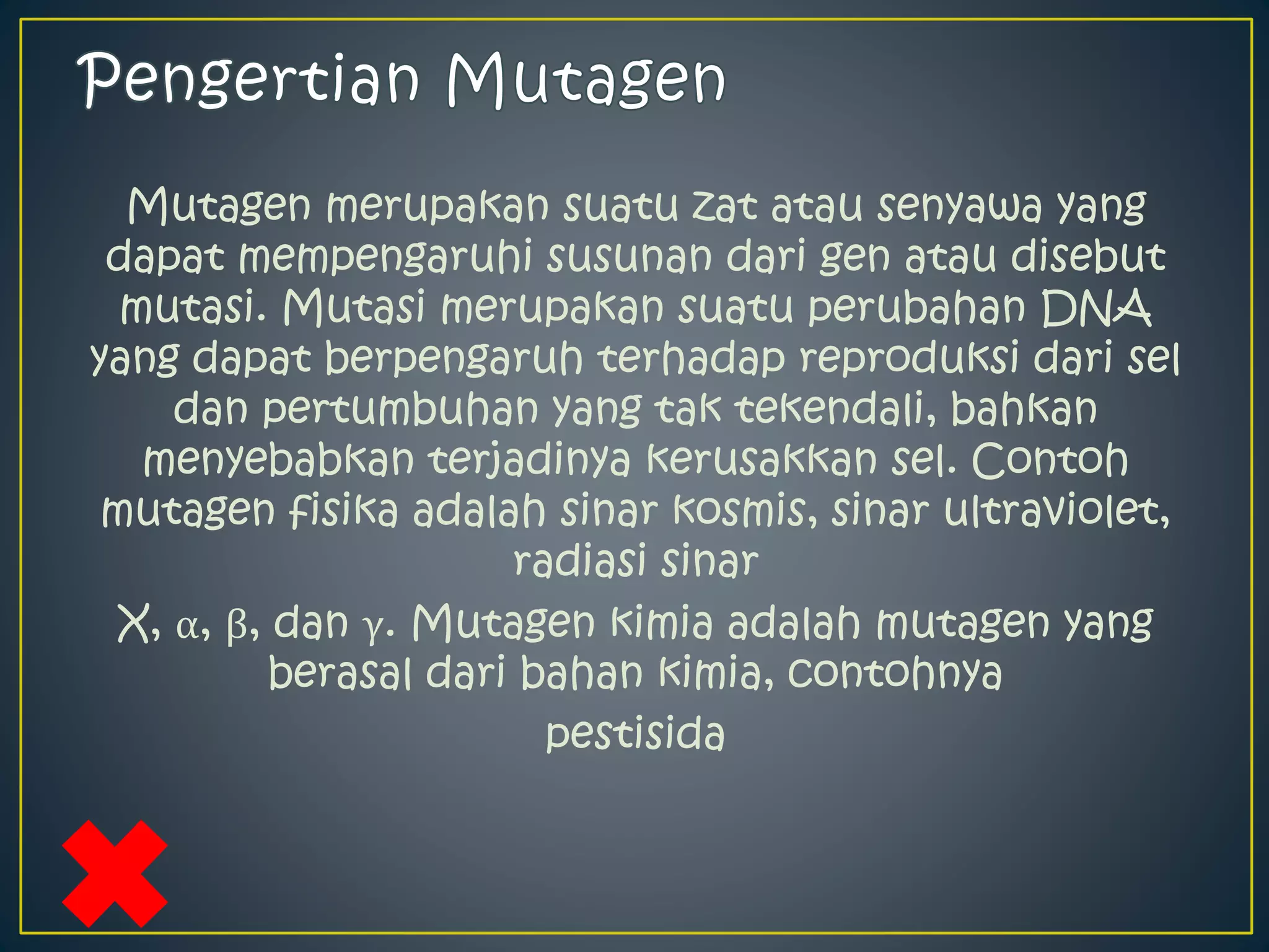 ppt biologi MUTAGEN | PPTX