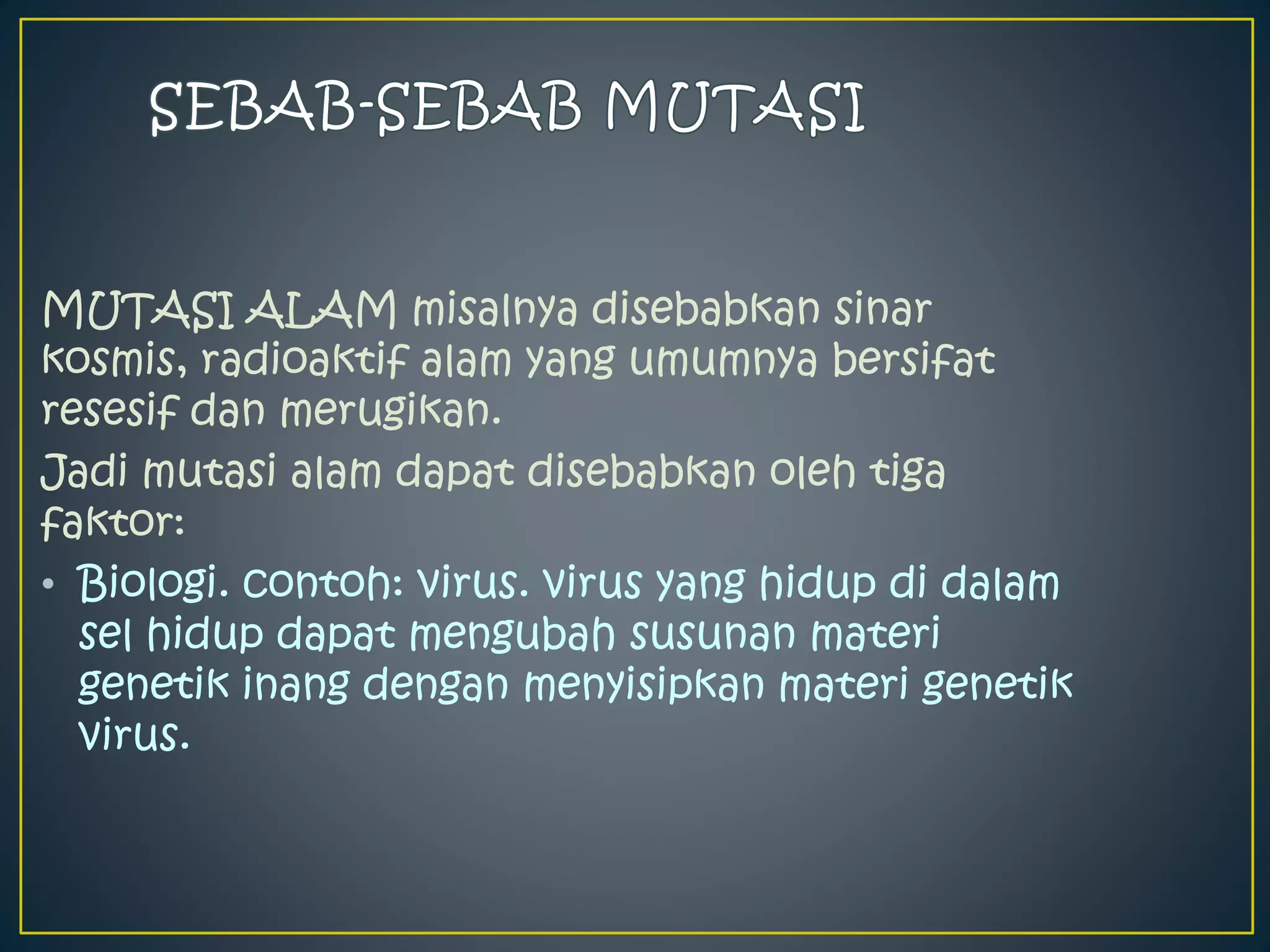 ppt biologi MUTAGEN | PPTX