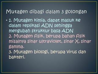 ppt biologi MUTAGEN | PPTX