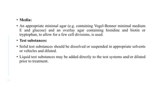TEST FOR GENE MUTATION IN BACTERIA CHROMOSOMAL DAMAGE, IN VIVO ...