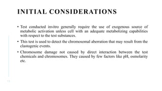 TEST FOR GENE MUTATION IN BACTERIA CHROMOSOMAL DAMAGE, IN VIVO ...