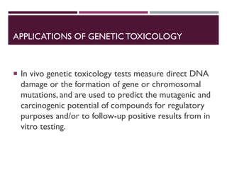 Mutagenesis and genetic toxicology | PDF