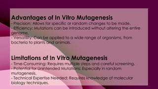 Mutagenesis - A powerful tool in molecular biology | PPT