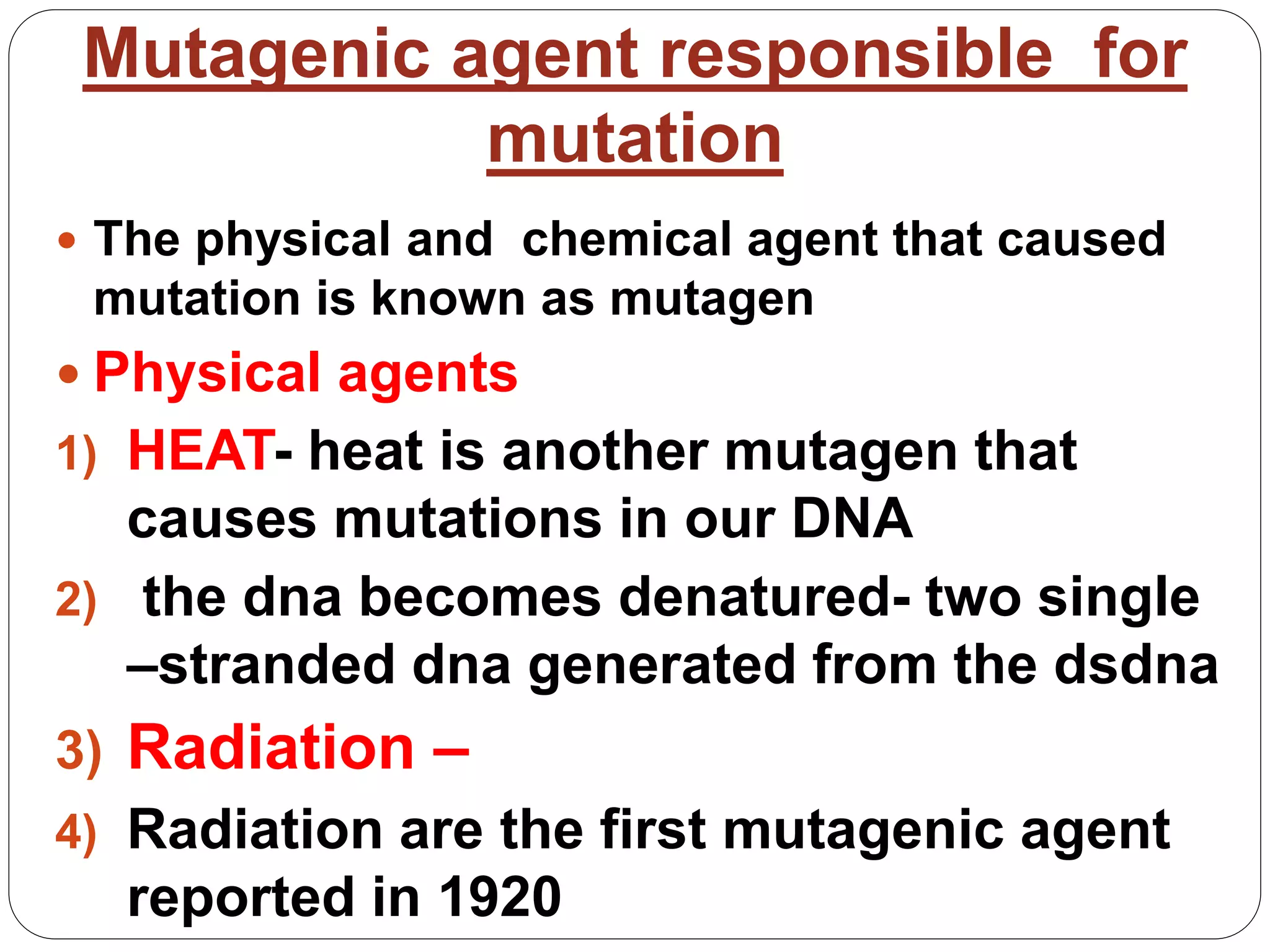 Mutagenic agent and their role in biology.pptx