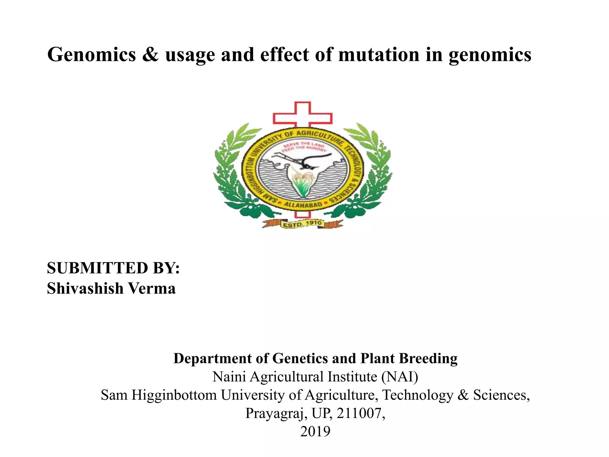 Mutagenic effect in genomics | PPTX