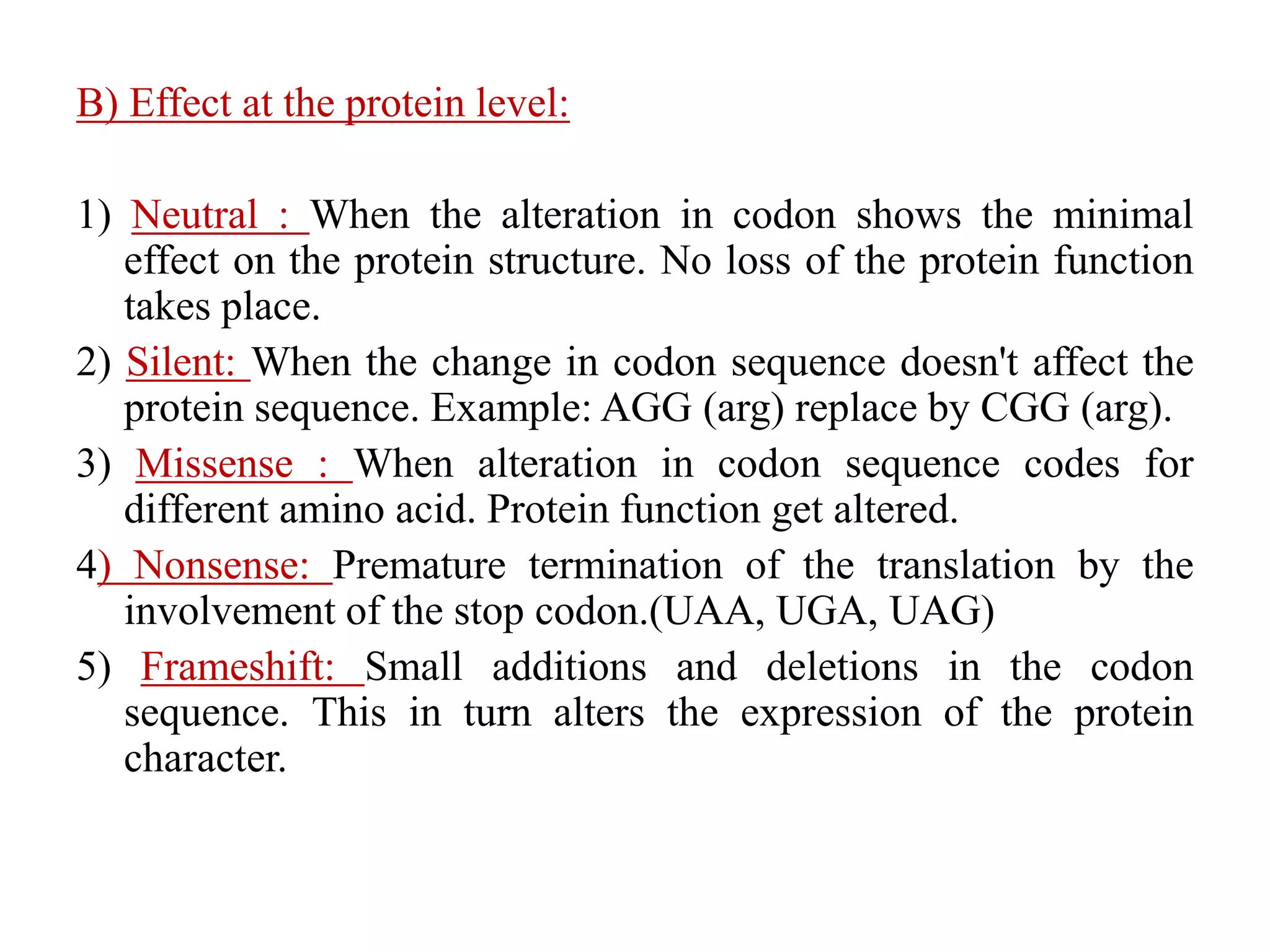 Mutagenic effect in genomics | PPTX