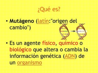 Agentes mutagenos | PPTX