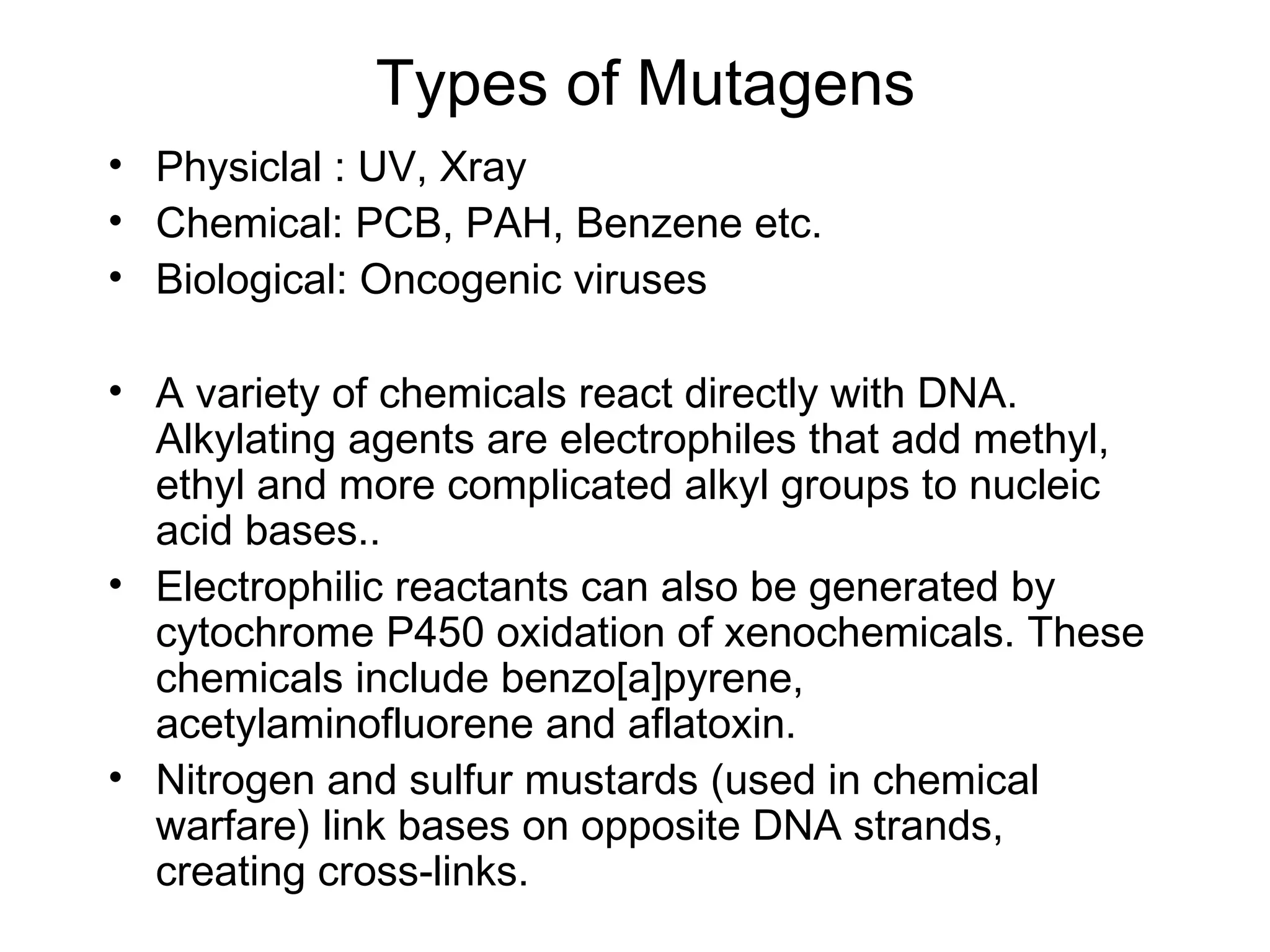 Mutagens and carcinogen | PPT