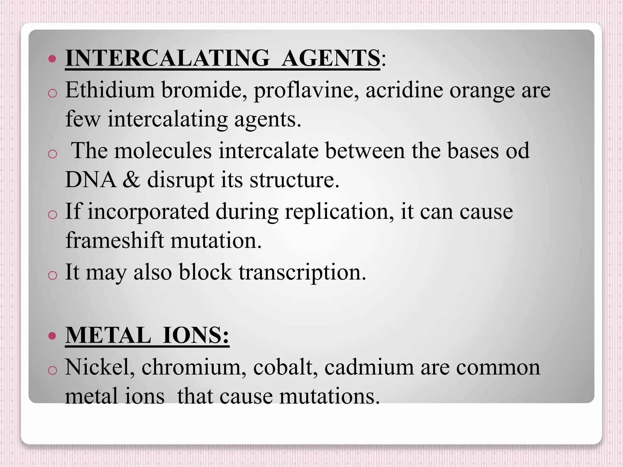 Mutagens, types of mutations | PPTX
