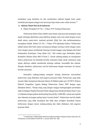 Nikah Mut'ah dan Nikah dibawah Tangan dalam perspektif masail fiqhiyah | PDF | Free Download