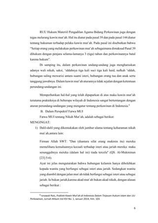 Nikah Mut'ah dan Nikah dibawah Tangan dalam perspektif masail fiqhiyah | PDF | Free Download