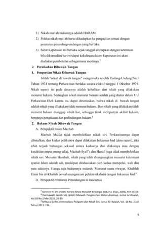 Nikah Mut'ah dan Nikah dibawah Tangan dalam perspektif masail fiqhiyah | PDF | Free Download