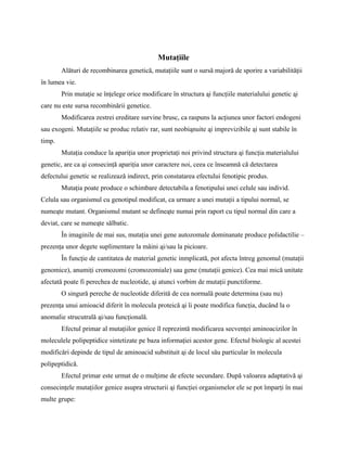 Mutaţiile slobozia bradului | DOC