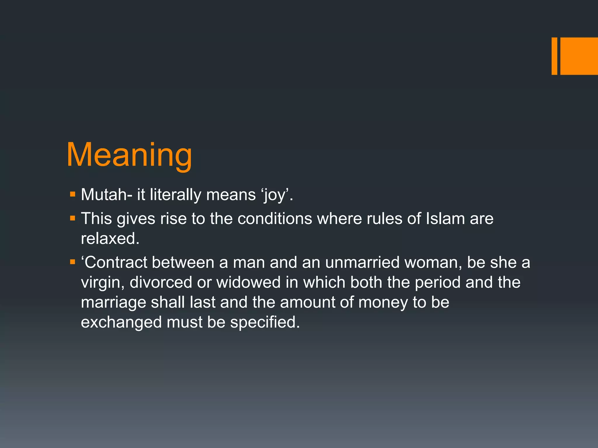 Muta marriage presentation | PPTX