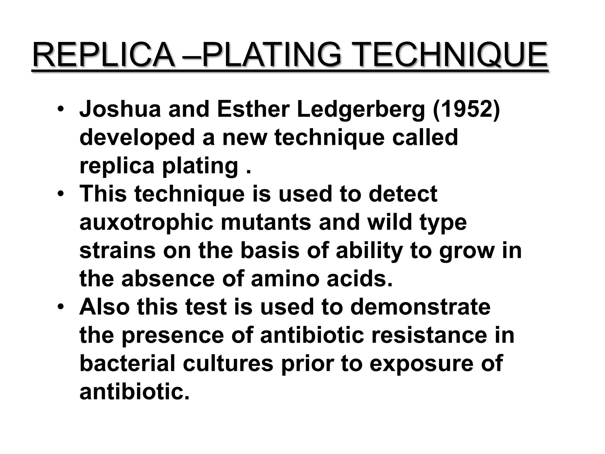 Isolation And Detection Of Mutants Pptx Chemistry Science