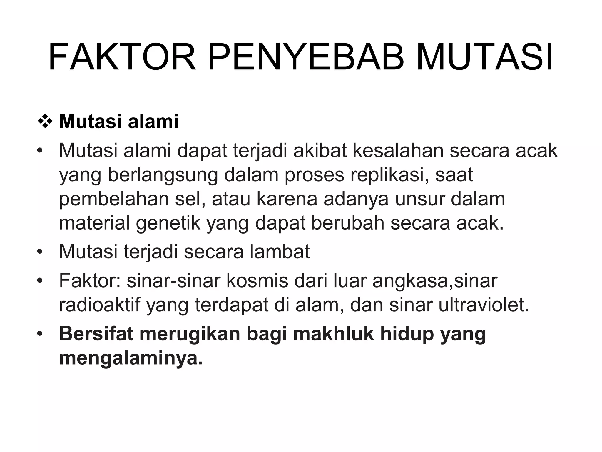 Materi mutasi kelas XII | PDF