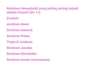 Materi mutasi kelas XII | PDF